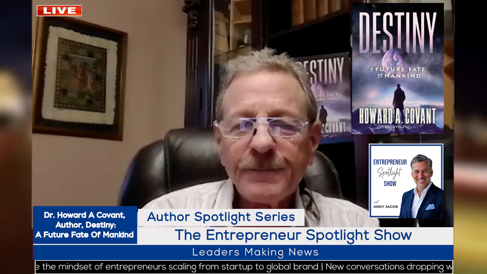 Howard A. Covant, Author, Destiny: A Future Fate Of Mankind - DotCom ...
